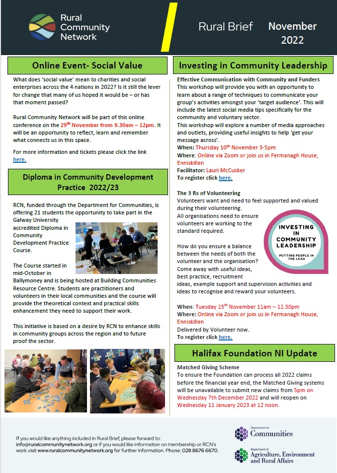 Rural Brief - November 2022 - Rural Community Network