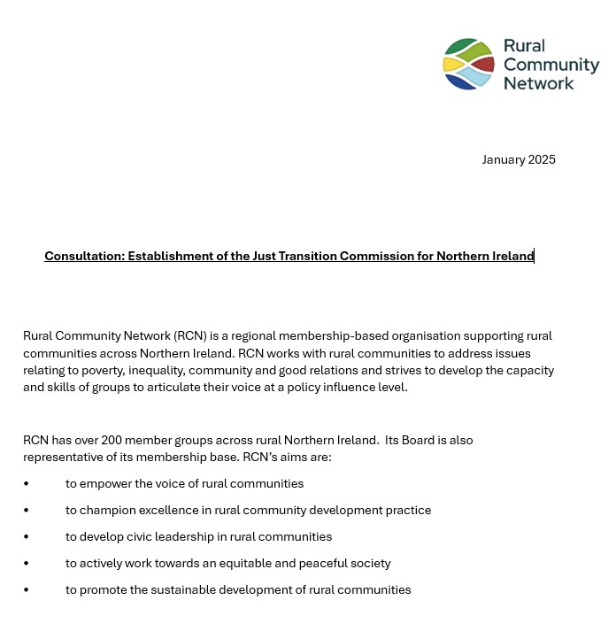 RCN Response to Consultation on Establishment of the Just Transition ...