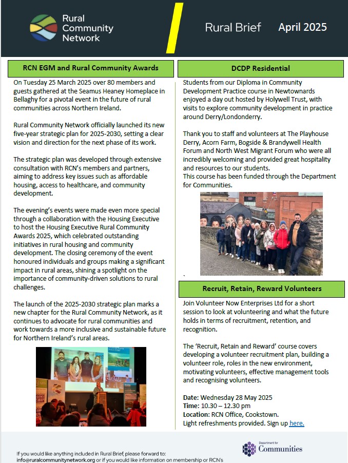 Rural Brief - April 2025 - Rural Community Network