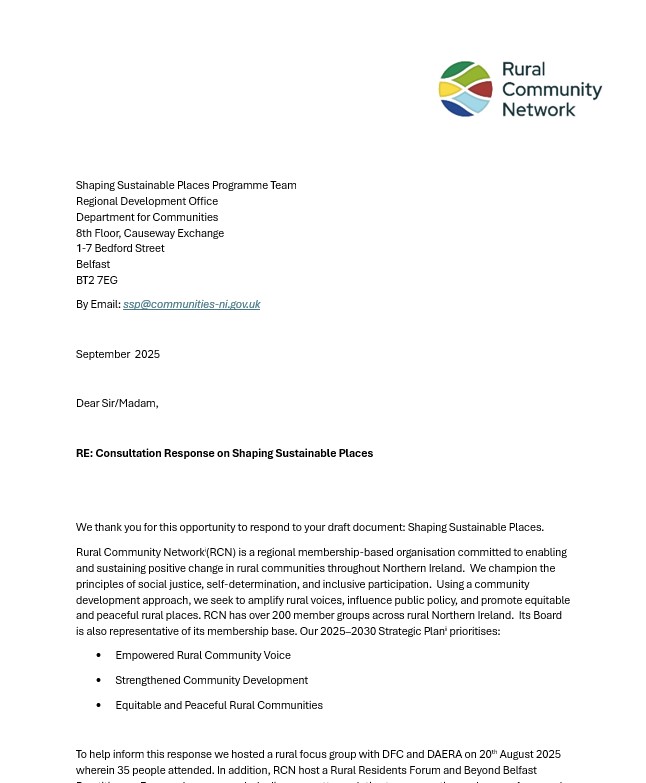 RCN Response - Shaping Sustainable Places Consultation - Rural ...
